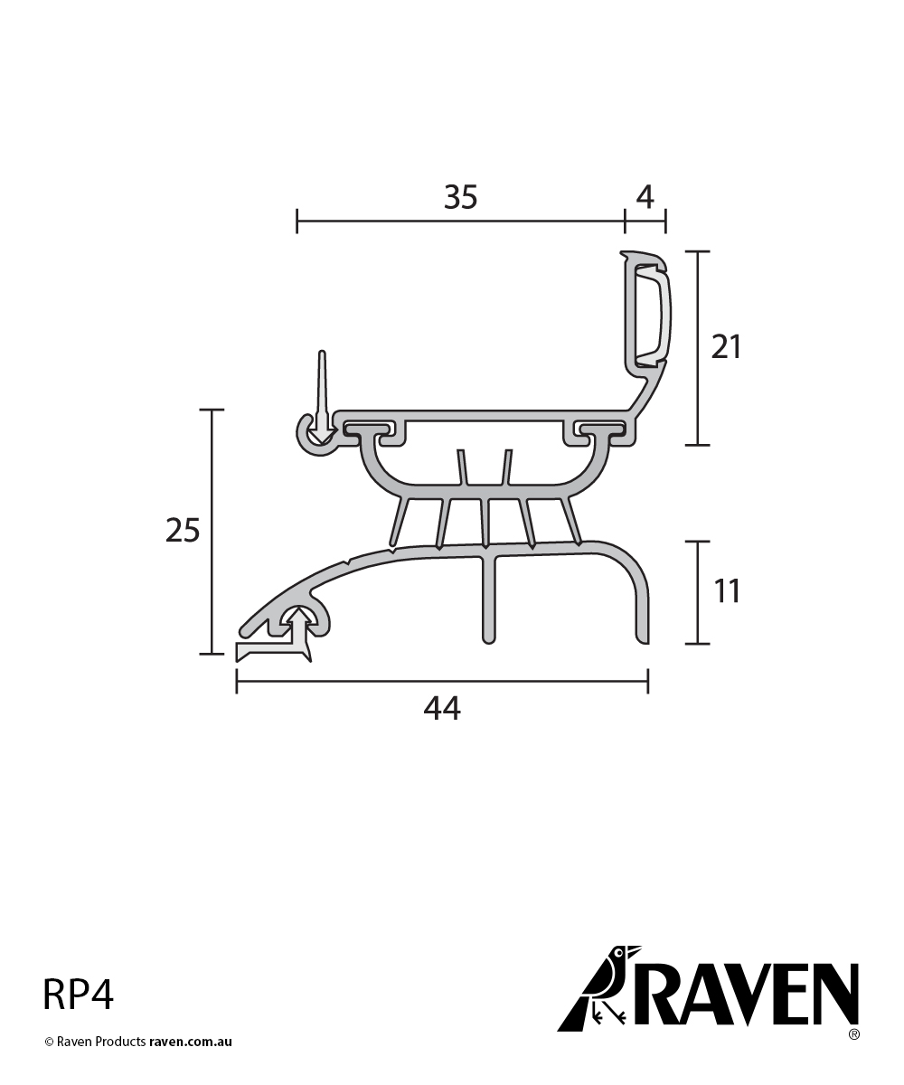 Door Bottom Sweep Seals - RP4