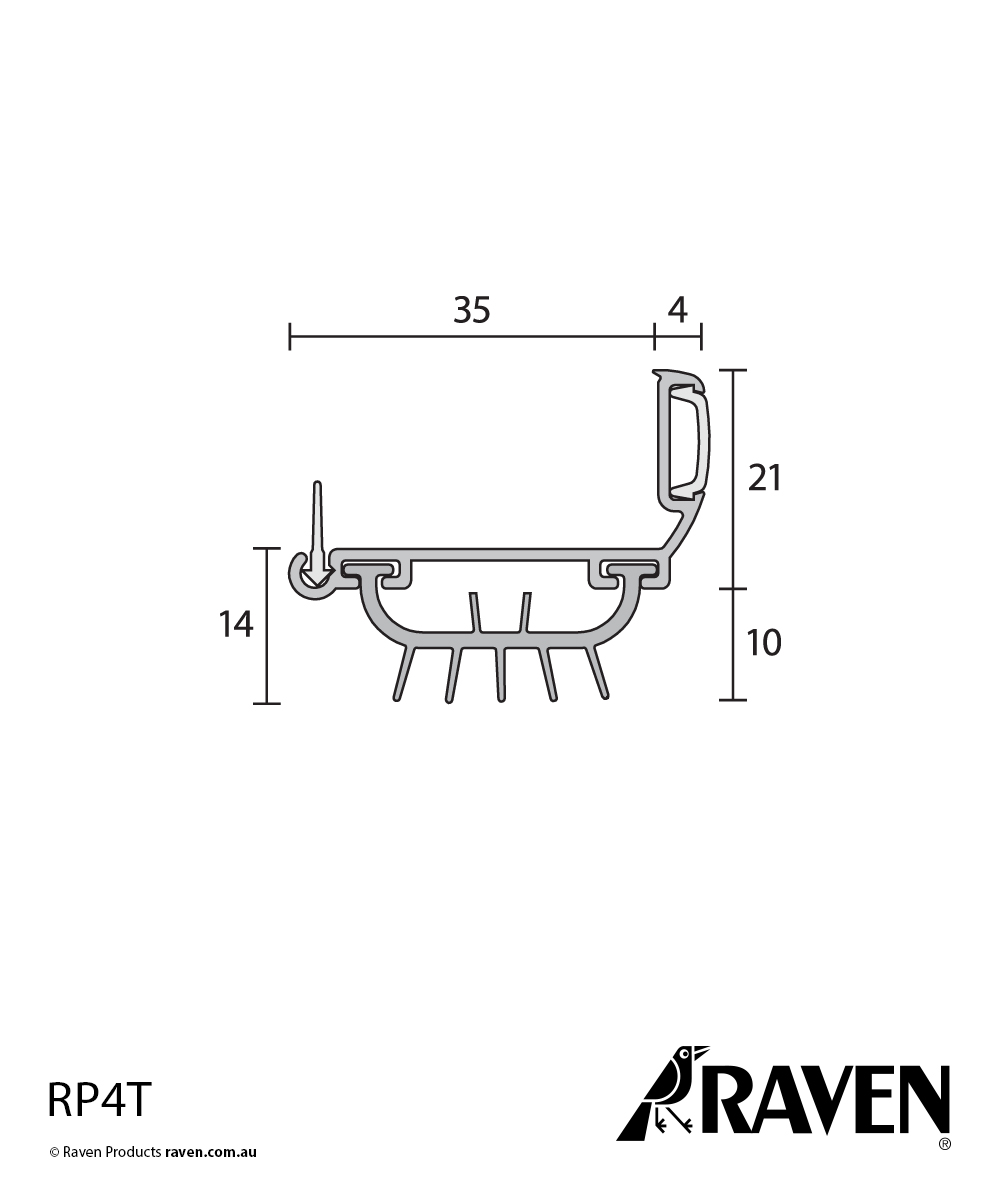Door Bottom Sweep Seals - RP4T