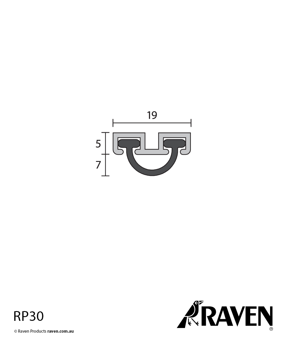 Door Bottom Sweep Seals - RP30