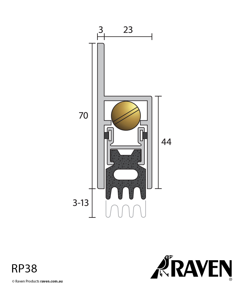 Automatic Door Bottom Seals - RP38