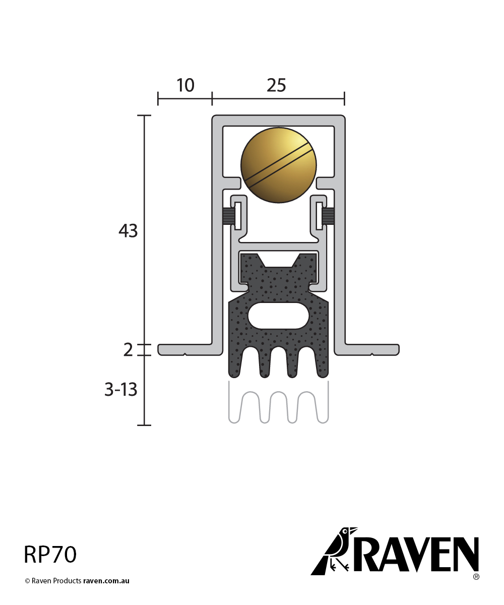 Automatic Door Bottom Seals - RP70