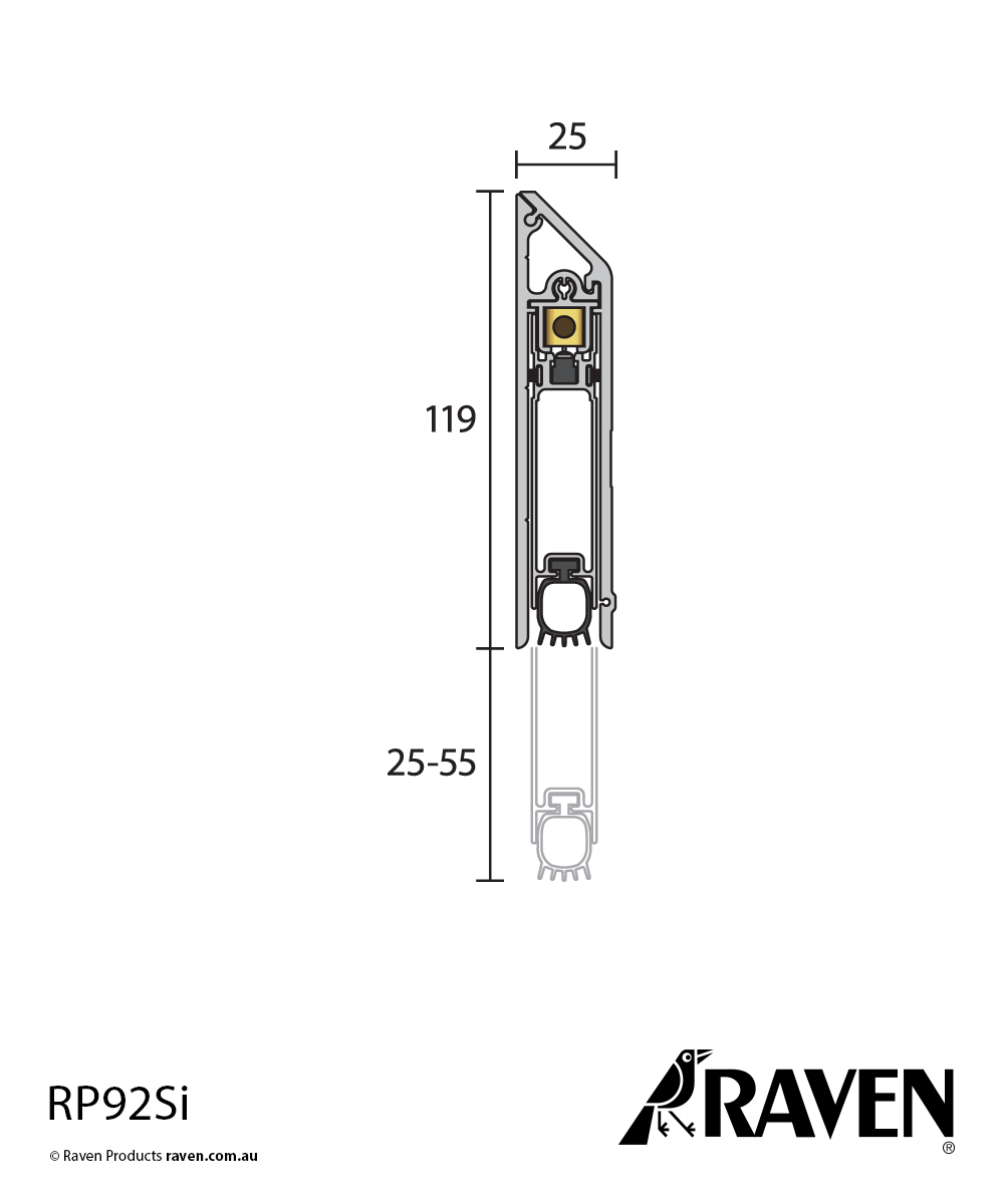 Automatic Door Bottom Seals - RP92Si