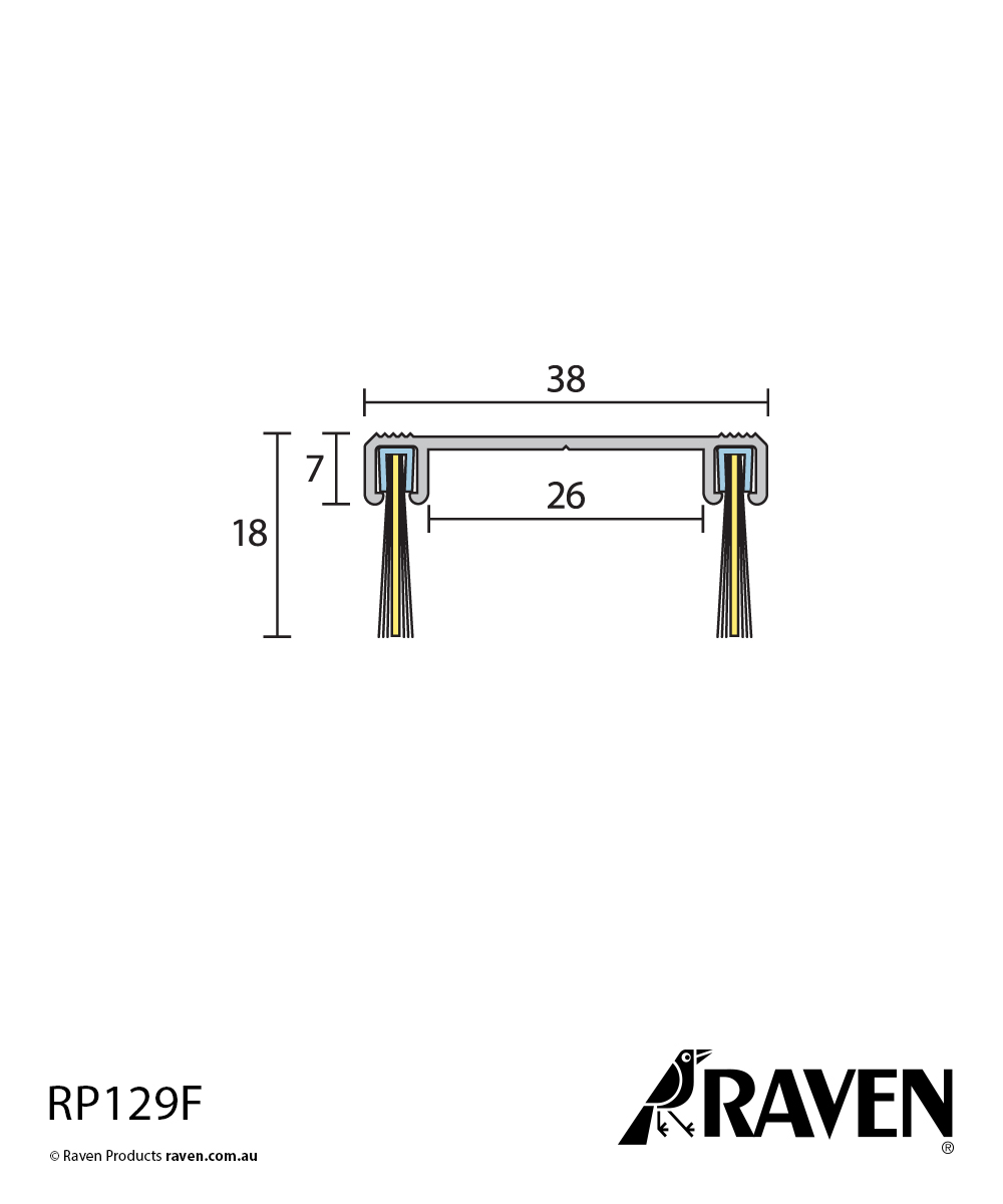 Door Bottom Sweep Seals - RP129F