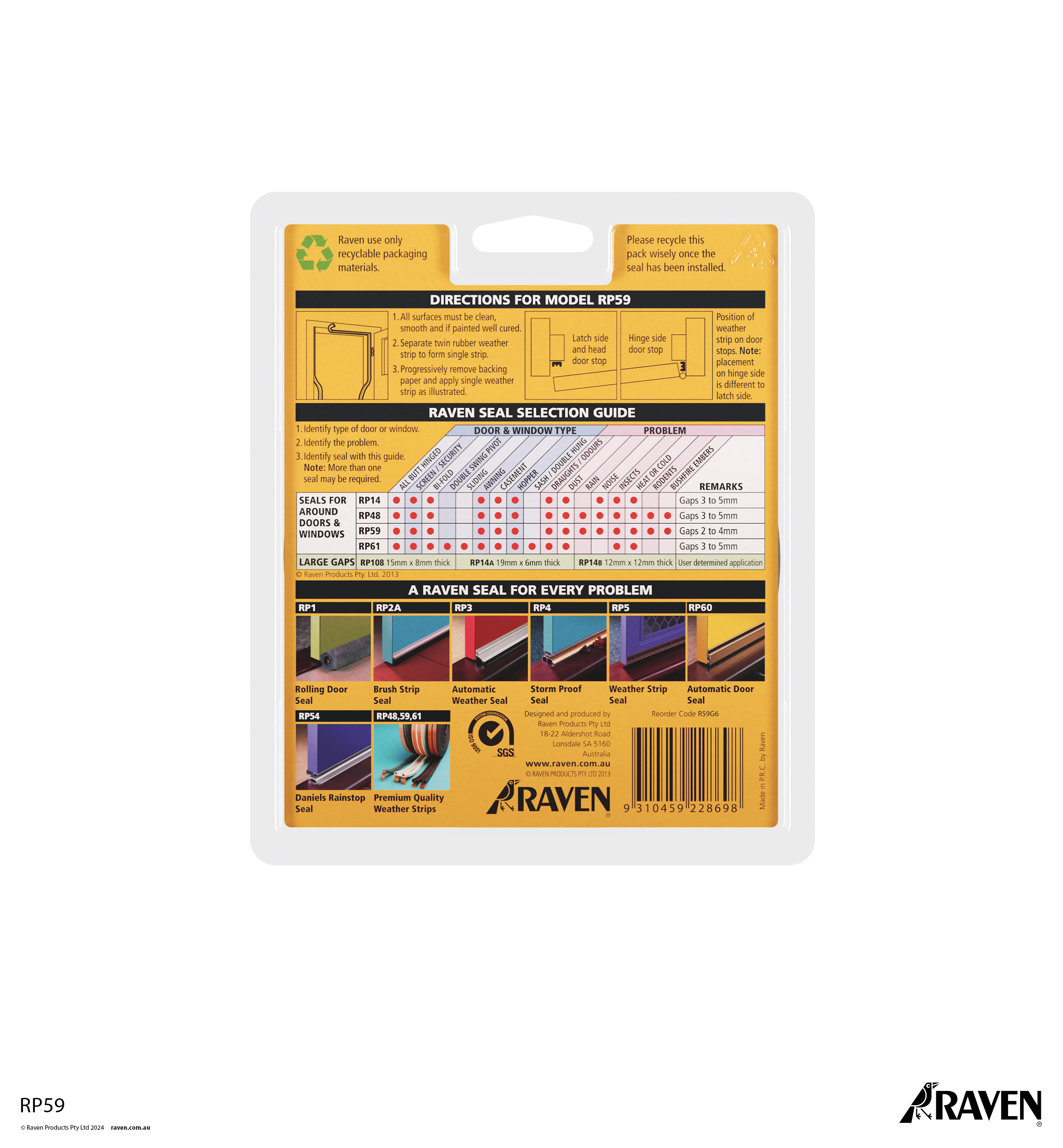 Door & Window Seals - RP59 (6m)