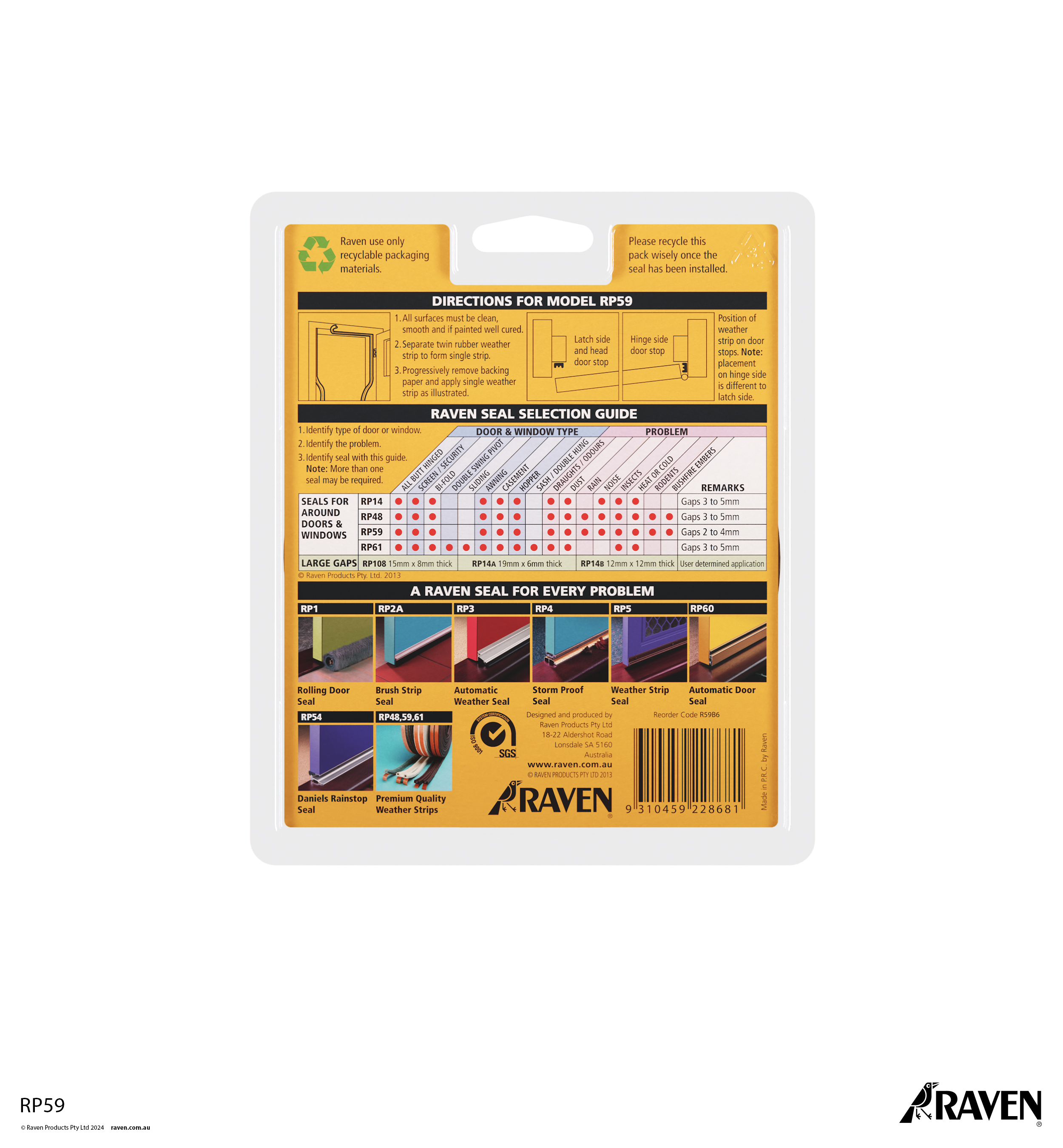 Door & Window Seals - RP59 (6m)