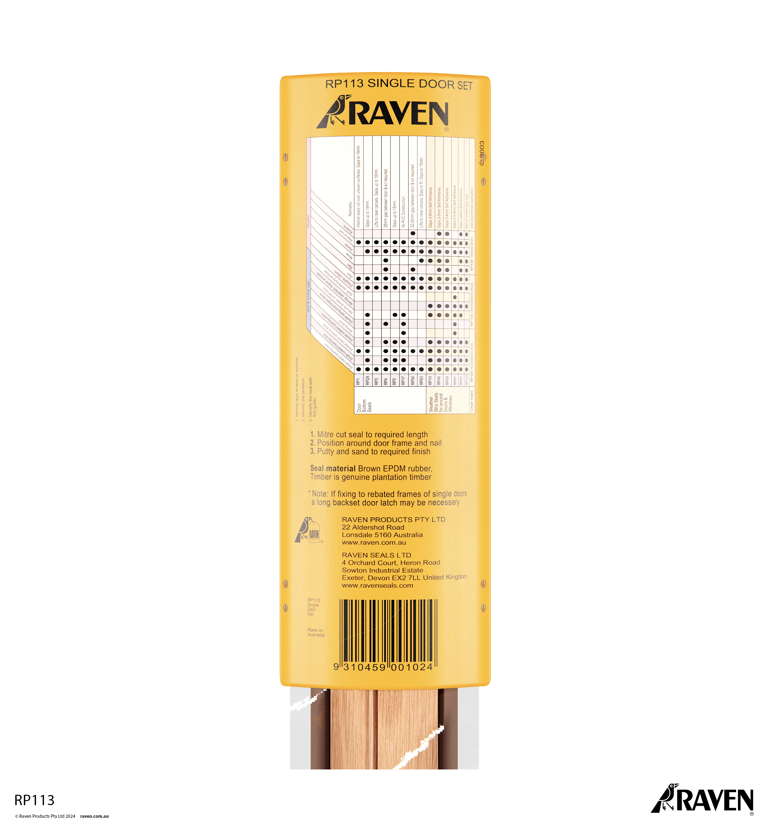 Door & Window Seals - RP113