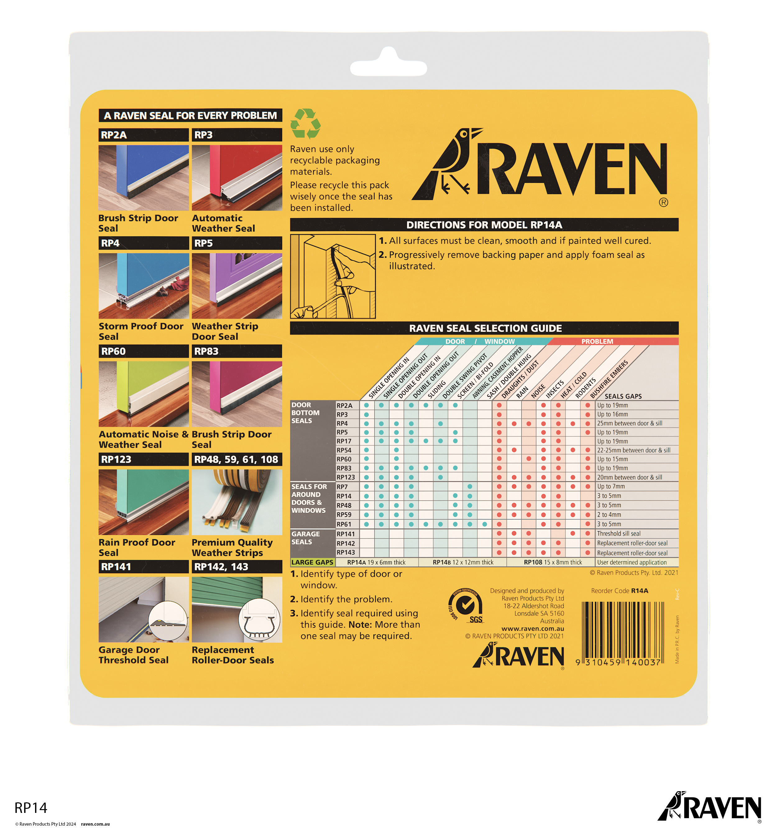 Door & Window Seals - RP14