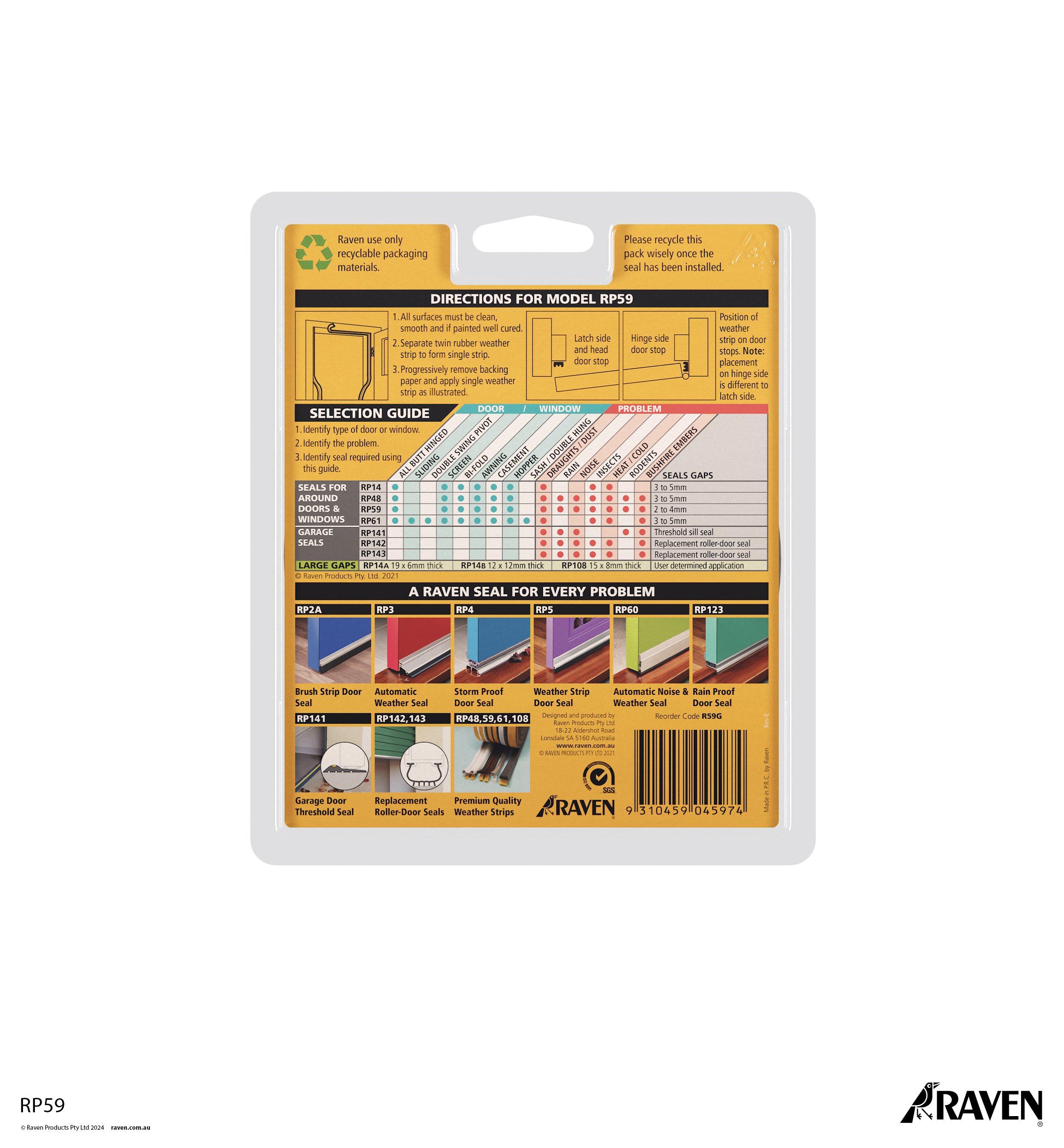 Door & Window Seals - RP59